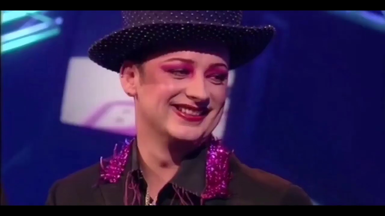 Boy George being Boy George: some weird game-show? - YouTube