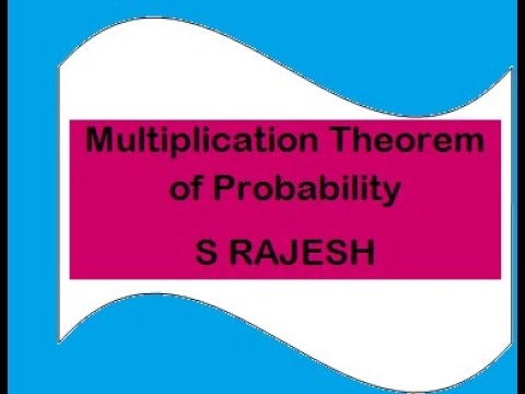 multiplication theorem of probability - YouTube