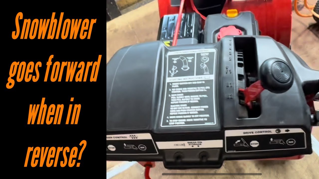 Snowblower drives forward in reverse, let’s fix it! - YouTube