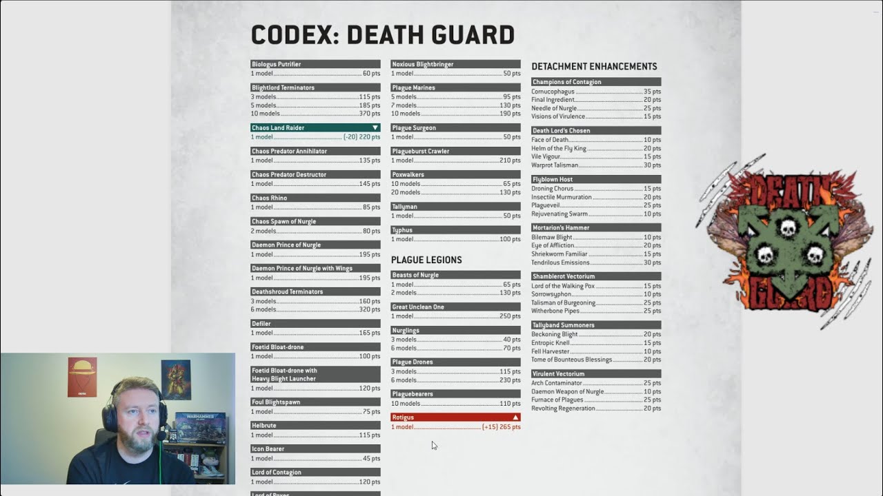 Warhammer 40k Balance Dataslate Dec 2025 Review - Death Guard - YouTube
