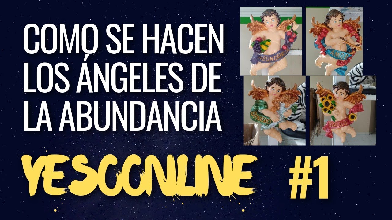 como hacer unos ángeles de yeso | paso a paso - YouTube