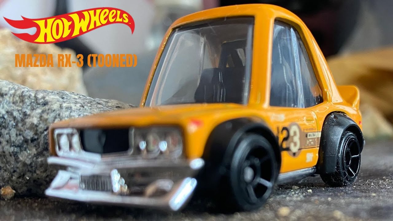 mazda rx3 (tooned) review, hot wheels mazda rx-3 tooned - YouTube