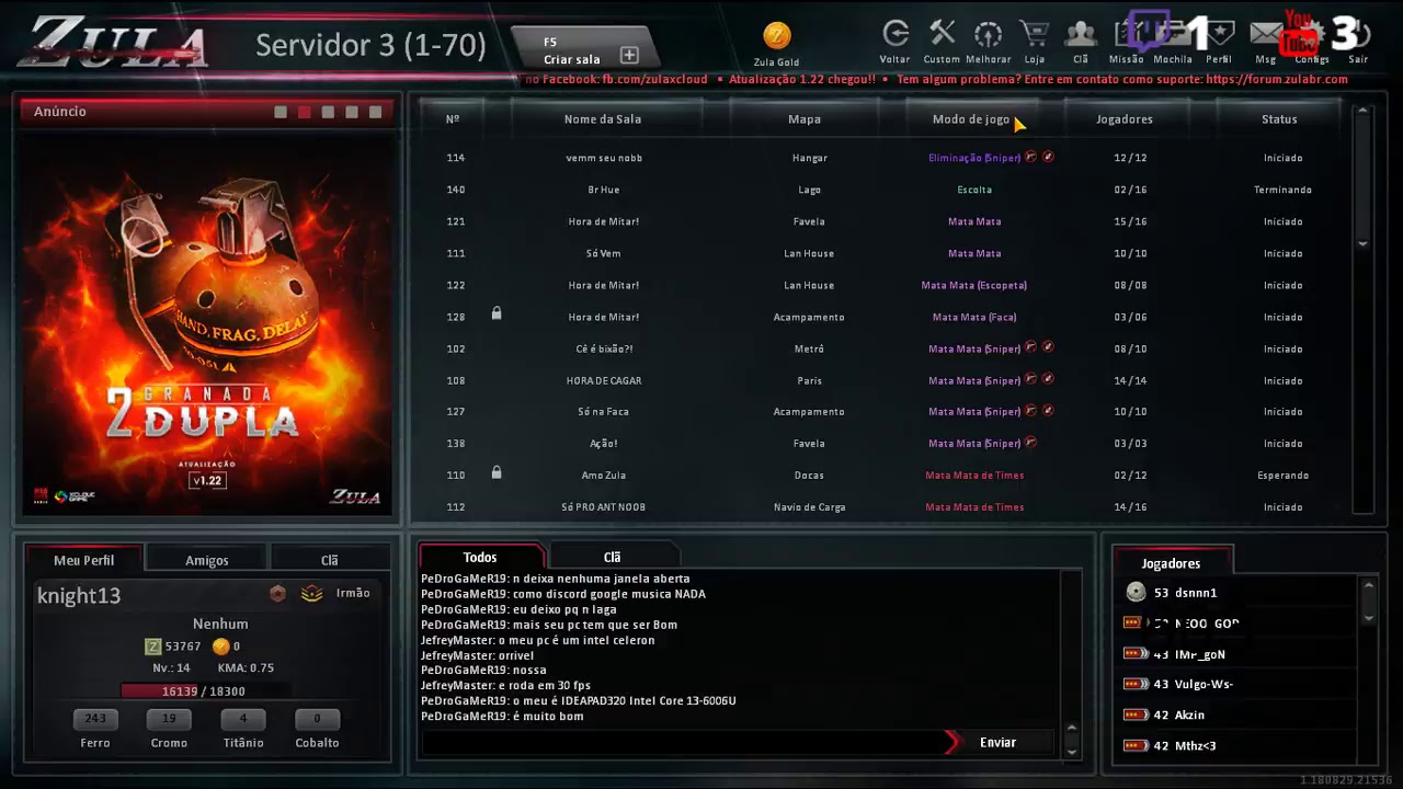 Live de Zula Brasil - YouTube