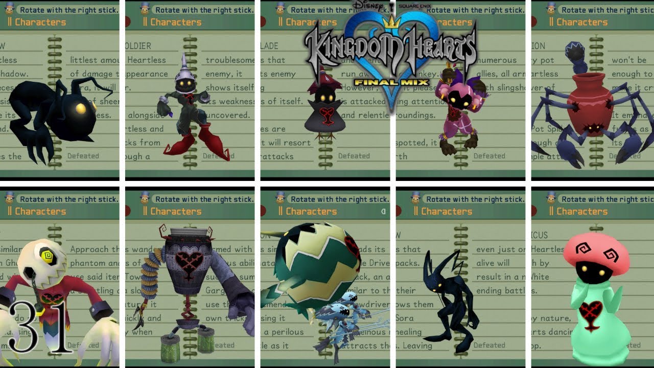 Kingdom Hearts Final Mix - All Special Heartless & Ultama - PS4 - Proud ...