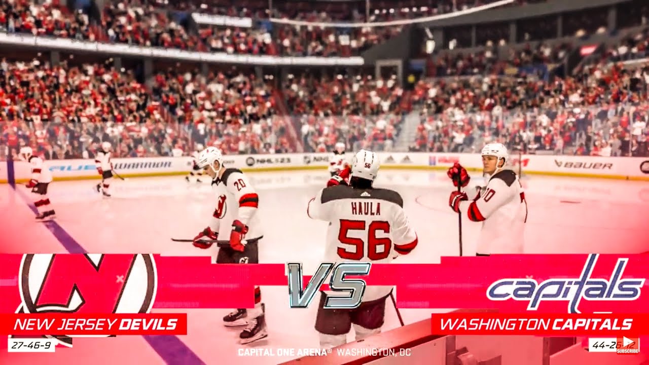 New Jersey Devils vs Washington Capitals 4/13/2023 NHL 23 Gameplay ...