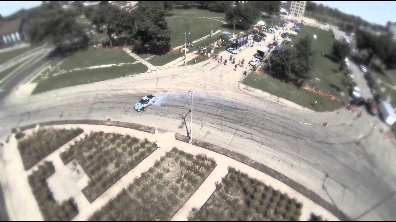 Train Station + Drift Cars + Detroit Drone = Aerial Video - YouTube