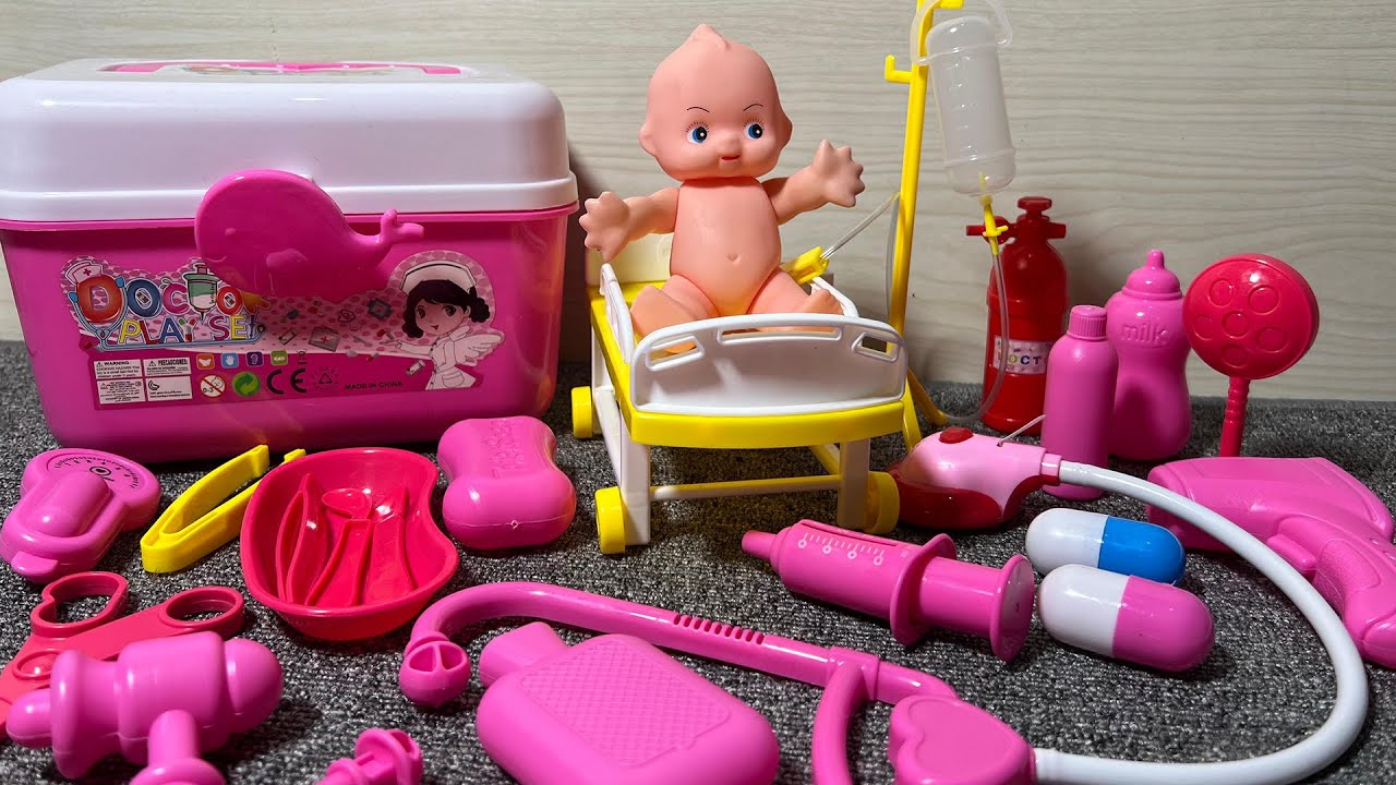 11 Minutes Satisfying with Unboxing Cute Pink Doctor Play Set | ASMR ...