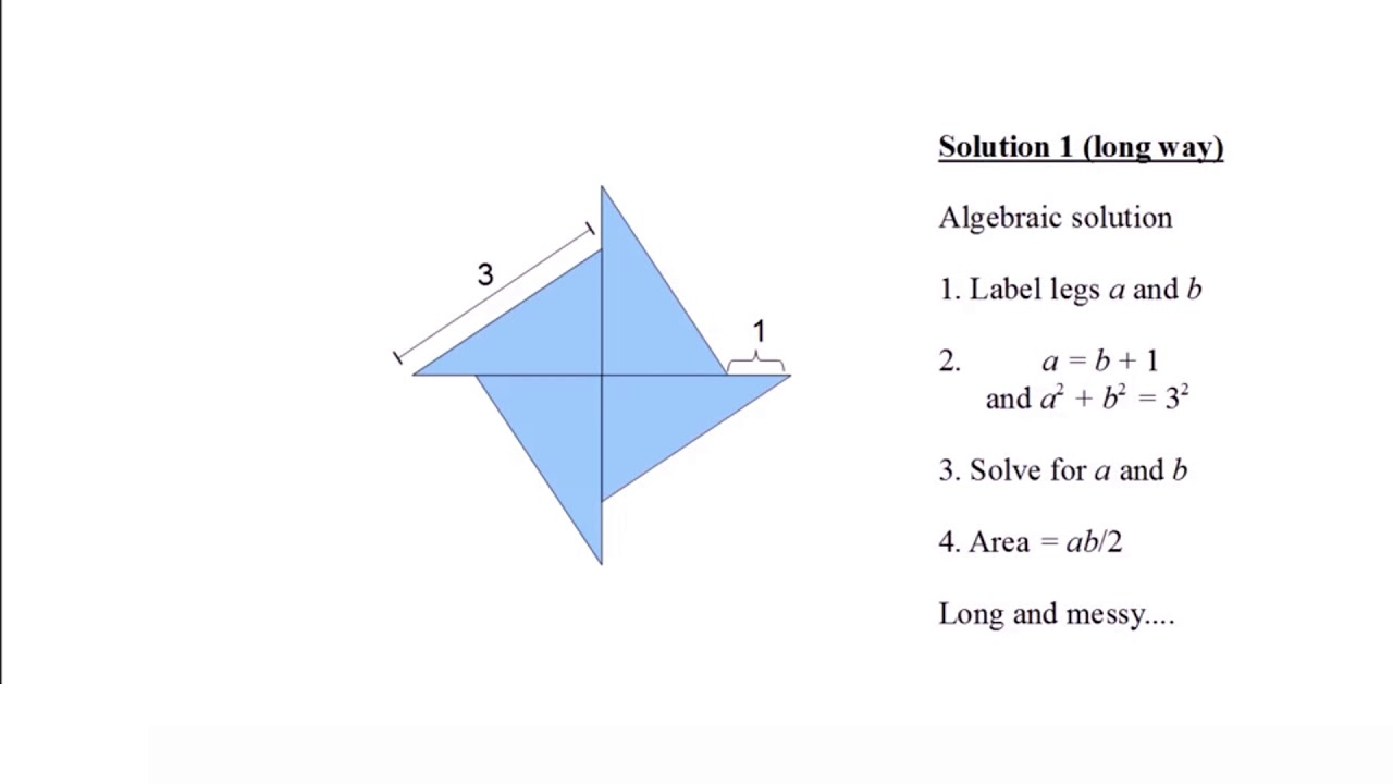 Can You Solve This Triangle Area Puzzle? - YouTube