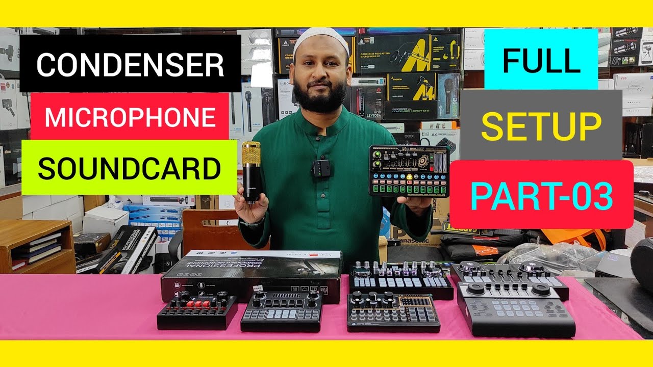 CONDENSER MICROPHONE & SOUNDCARD FULL SETUP - YouTube