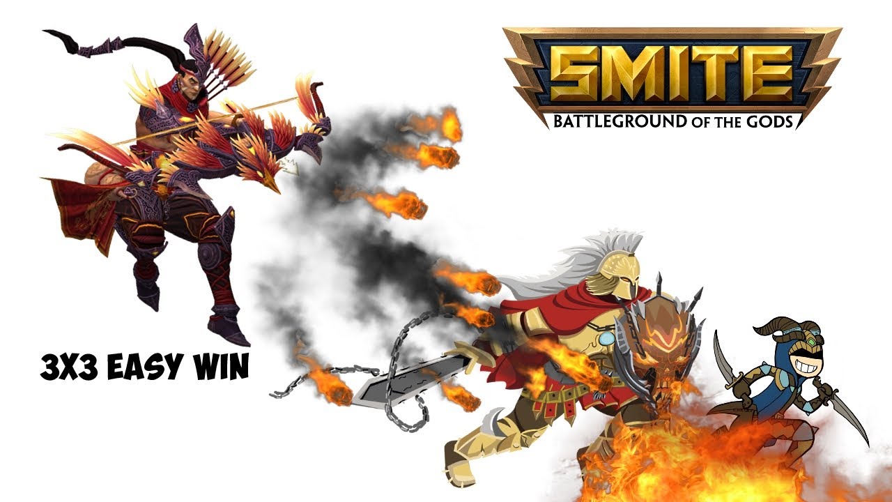 Smite Hou Yi 3x3 EASY WIN 🔥🏹 ADC Gameplay , Top god, tactics , reaction ...