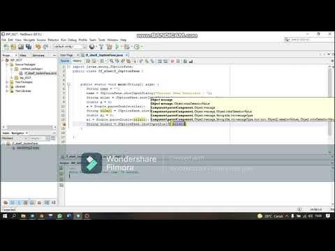 Project UAS PBO - IF ELSEIF - JOPTIONPANE || NETBEANS IDE - YouTube