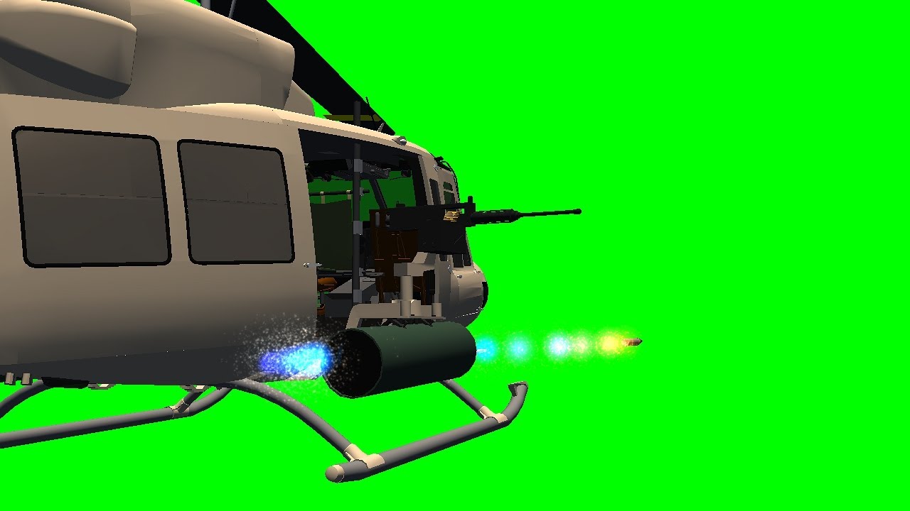 army helicopter shoots rocket - green screen - free use - YouTube