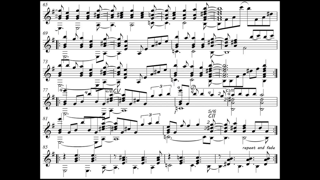 Primavera - Santana (guitar cover - notation) - YouTube