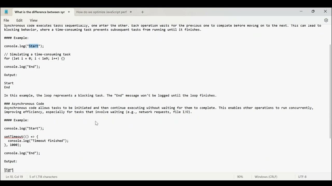 What is the difference between synchronous and asynchronous code? - YouTube