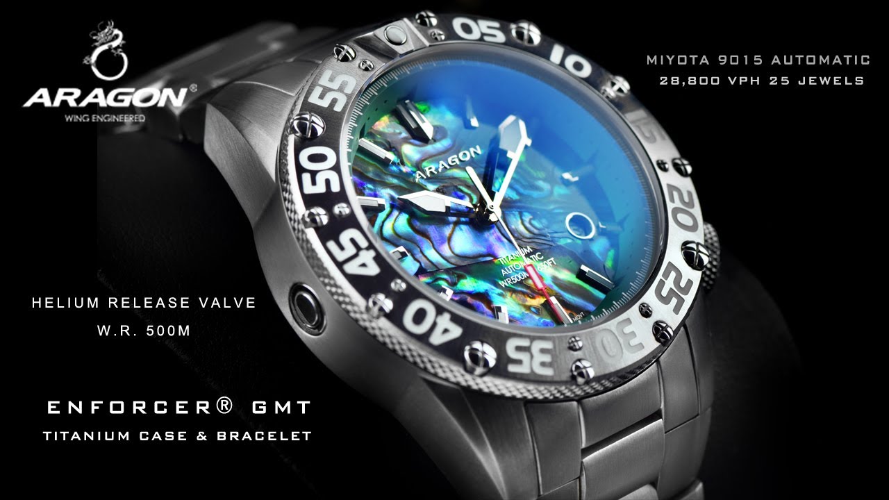 ARAGON® Enforcer Titanium Miyota 9015 Automatic - YouTube