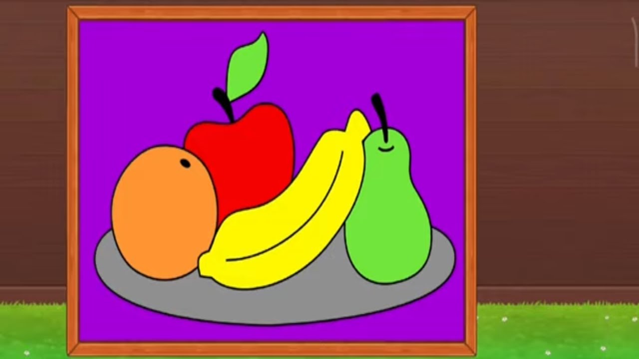 Let's Play Coloring Game: Fruits - YouTube