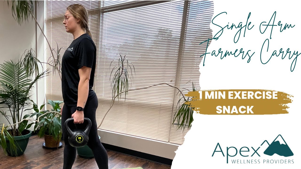 Single Arm Farmers Carry - 1 Min Exercise Snack (Easy Exercises) - YouTube