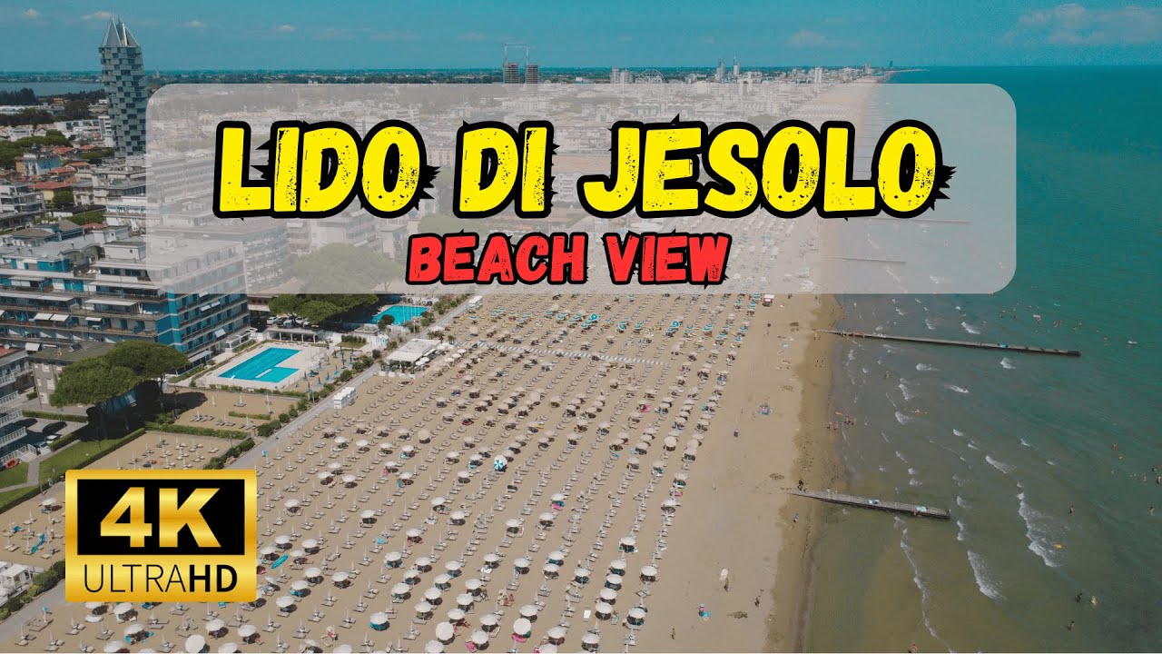 Lido di Jesolo - Beach view from drone 4K (Lido di Jesolo, Italy) - YouTube