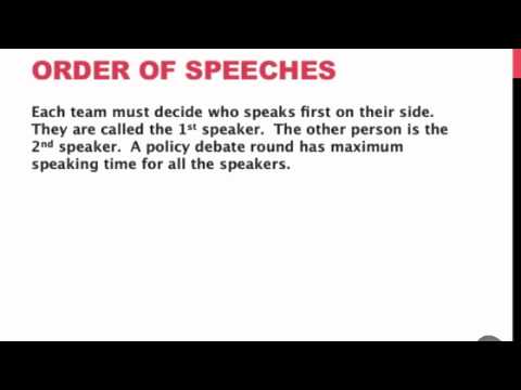 Basics of Policy Debate Part 1 - YouTube