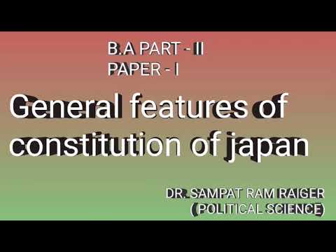 General features of the constitution of Japan - YouTube