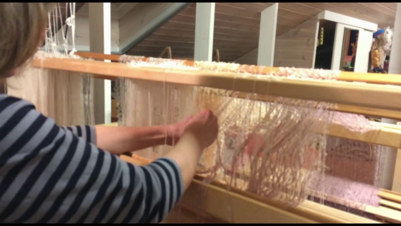 Getting ready to weave on a Toika Computer Loom - YouTube
