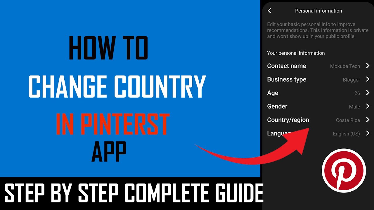 how to change country in pinterest - Full Guide - YouTube