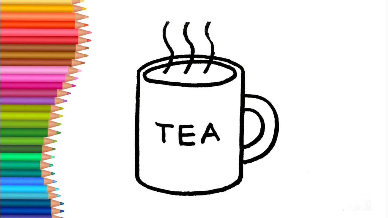 HOW to DRAW a TEA CUP Drawing Tea Set Painting Car draw squid draw ...