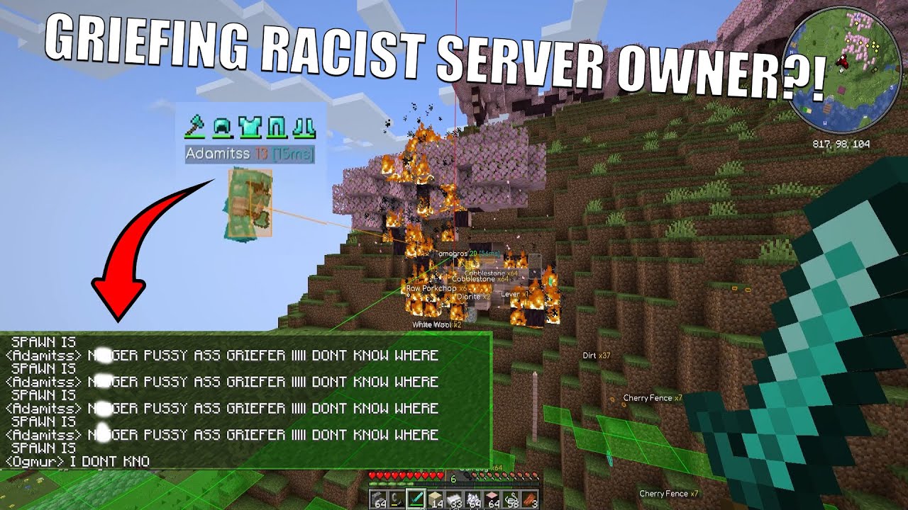 Minecraft Griefing - GRIEFING RACIST SERVER OWNER?! (Episode 26) - YouTube