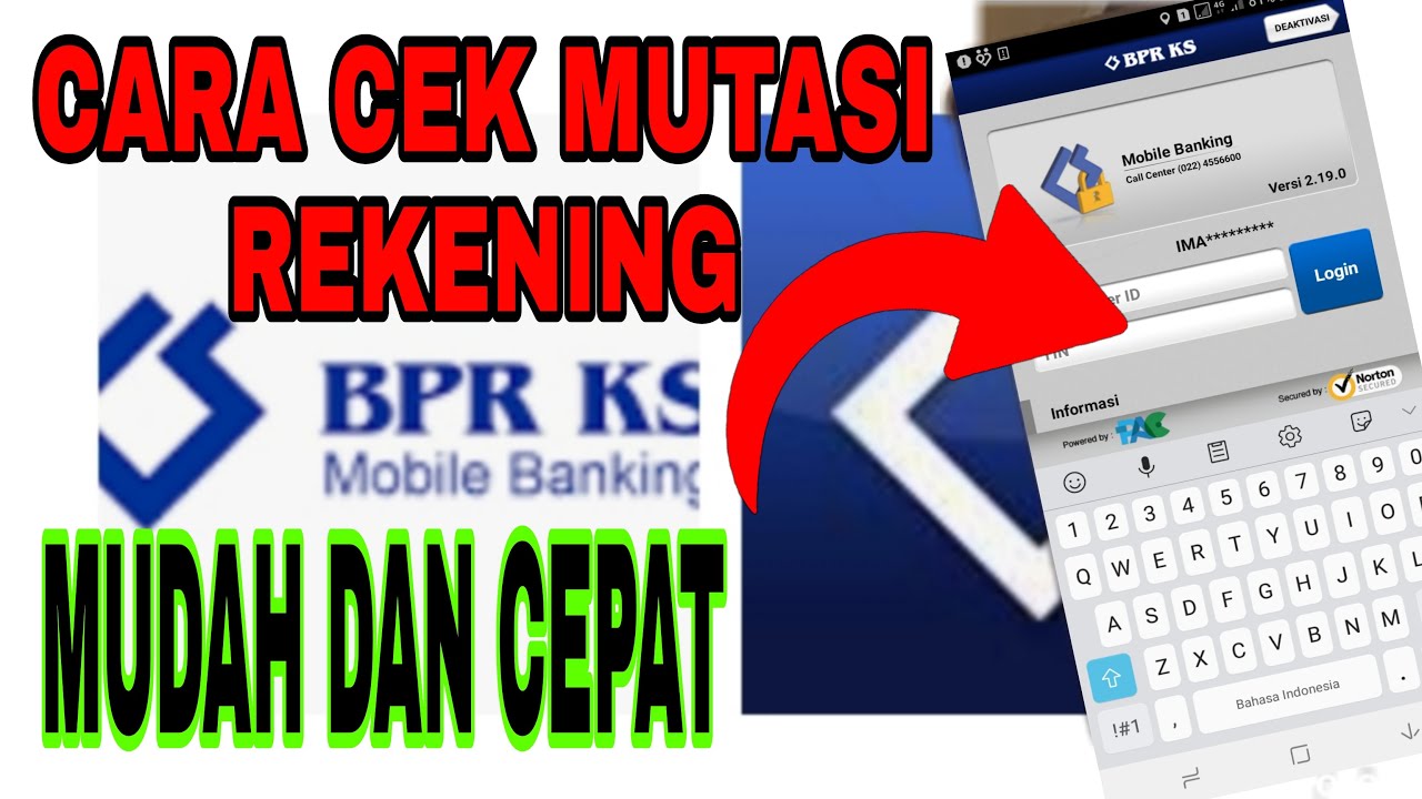 CARA CEK MUTASI REKENING BPR KS MOBILE BANKING SANGAT MUDAH DAN CEPAT ...
