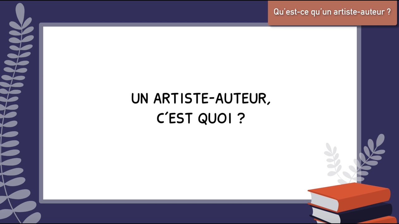 Dessine-moi un statut ! - épisode 1 - Qu'est-ce qu'un artiste-auteur ...