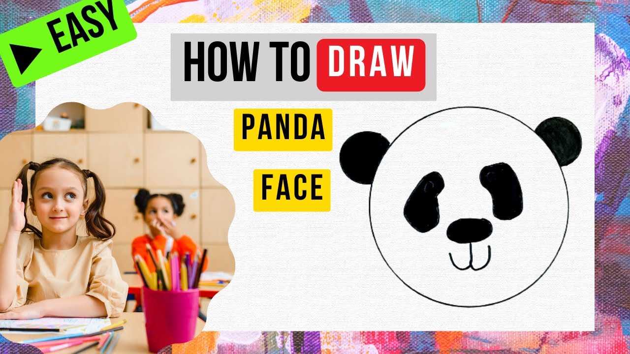 How to draw Panda Face || Panda Face drawing for beginners ...