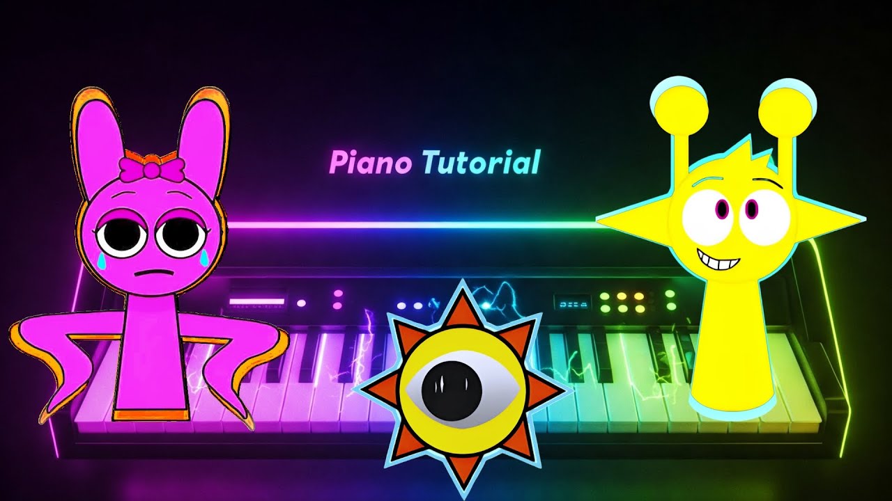 Sprunki Quartet：Simon, Mr. Tree, Mr. Sun, Pinki– Stages 1 to 10 | Piano Tutorial & Waterfall ...