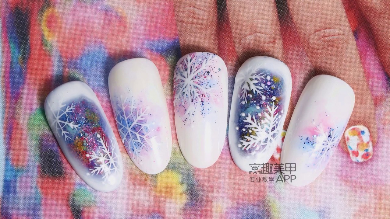 【Watch Nail Teach Me-72nd phase】Colorful Snow Flakes in Winter【你求窝教 第72 ...