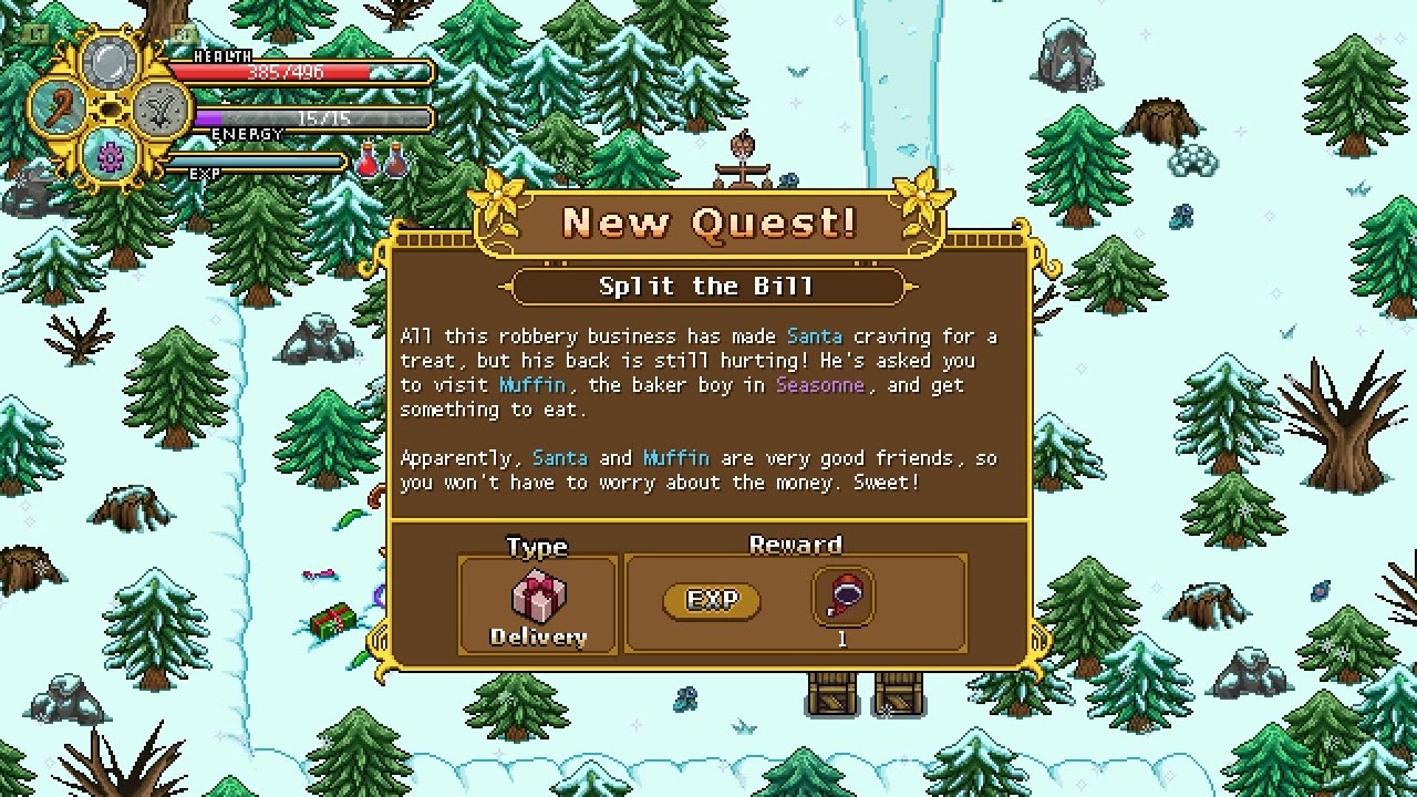 Split the Bill find 5 mini santas Secrets of Grindea (Quest) - YouTube