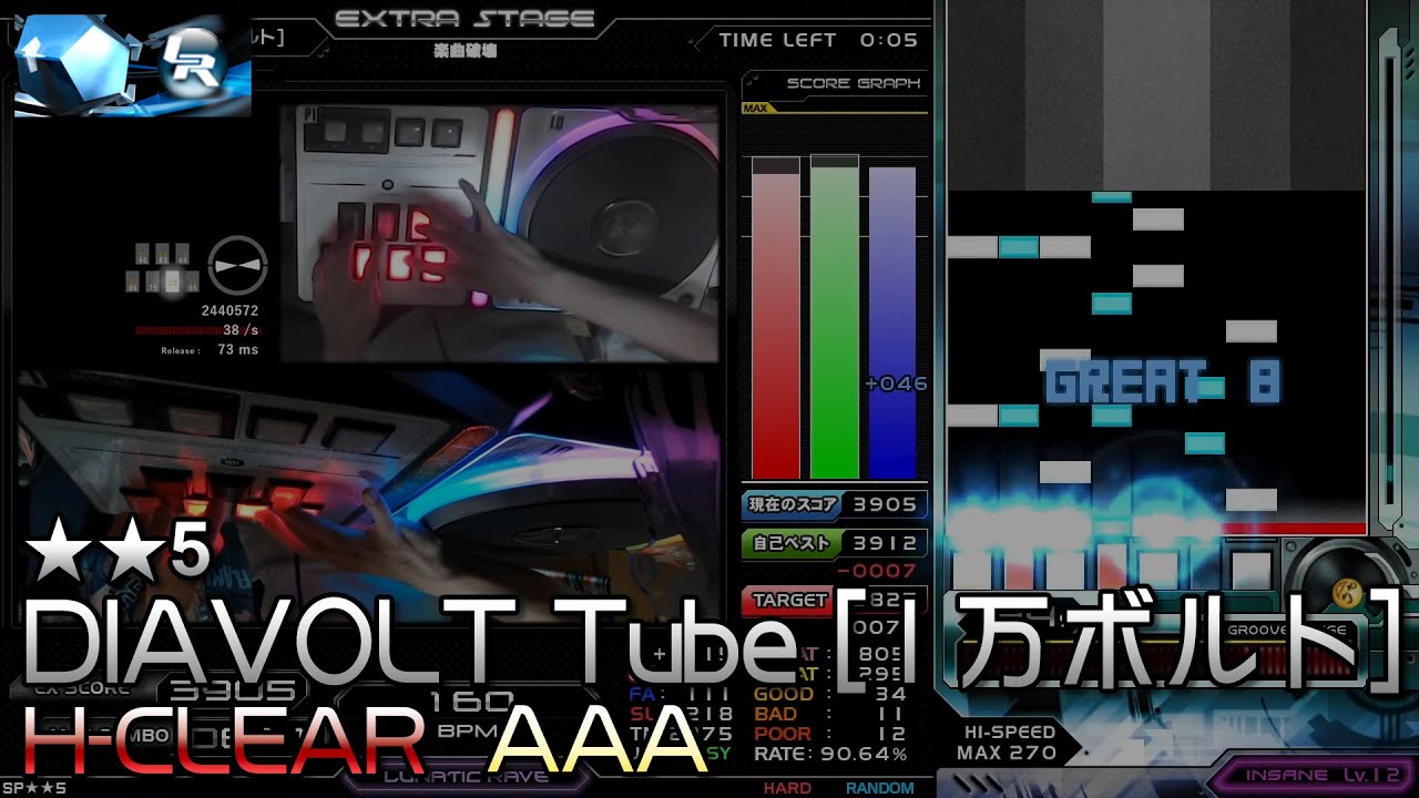 [BMS/LR2] ★★5 DIAVOLT Tube [1万ボルト] HC AAA - YouTube