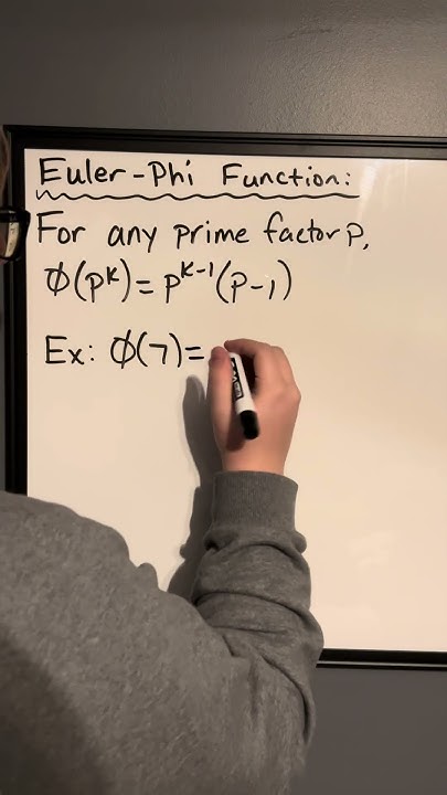 The Euler-Phi Function Of A Prime Number - YouTube