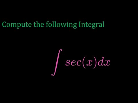 Integral of sec(x) and Integral of 1/sec(x) - YouTube