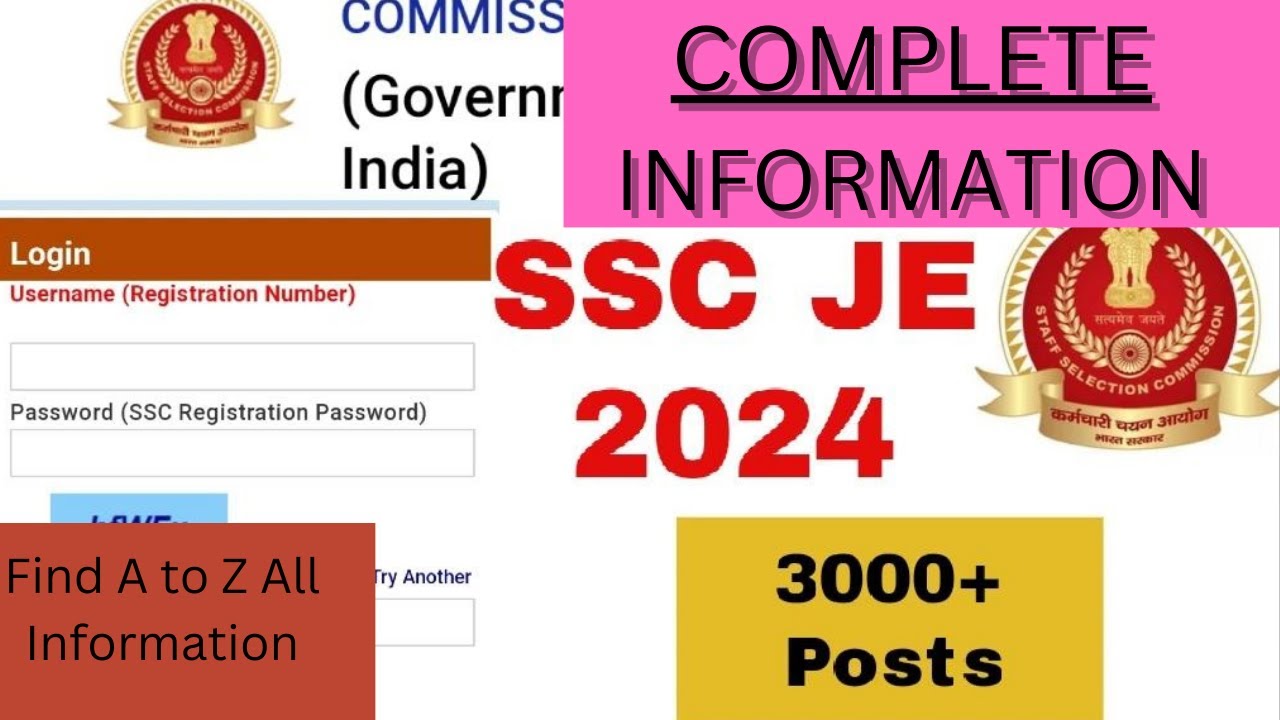 SSC JE 2024 COMPLET INFORMATION||SSC JE NOTIFICATION 2024|| SSC JE FULL ...