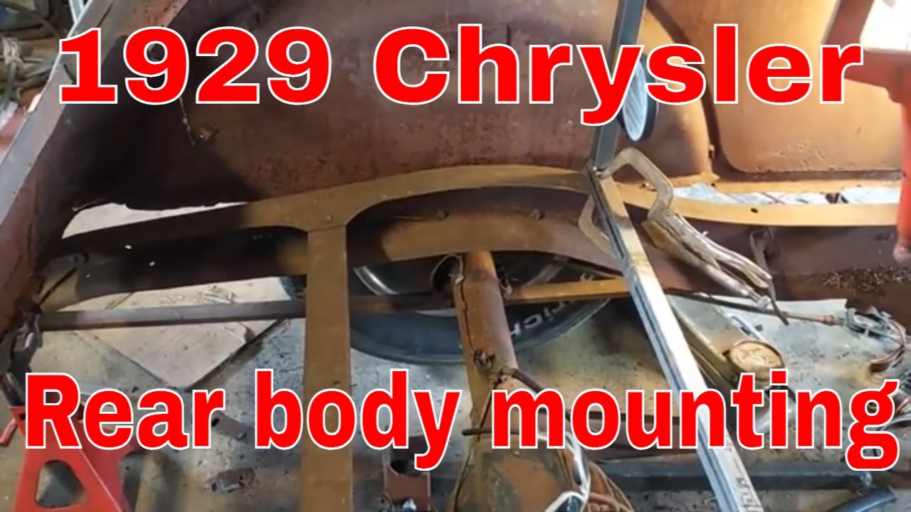 1929 chrysler rear body frame and mounting - YouTube