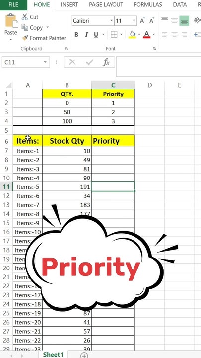 Set Stock Priority Levels in Excel: Easy Inventory Management Guide #excel - YouTube