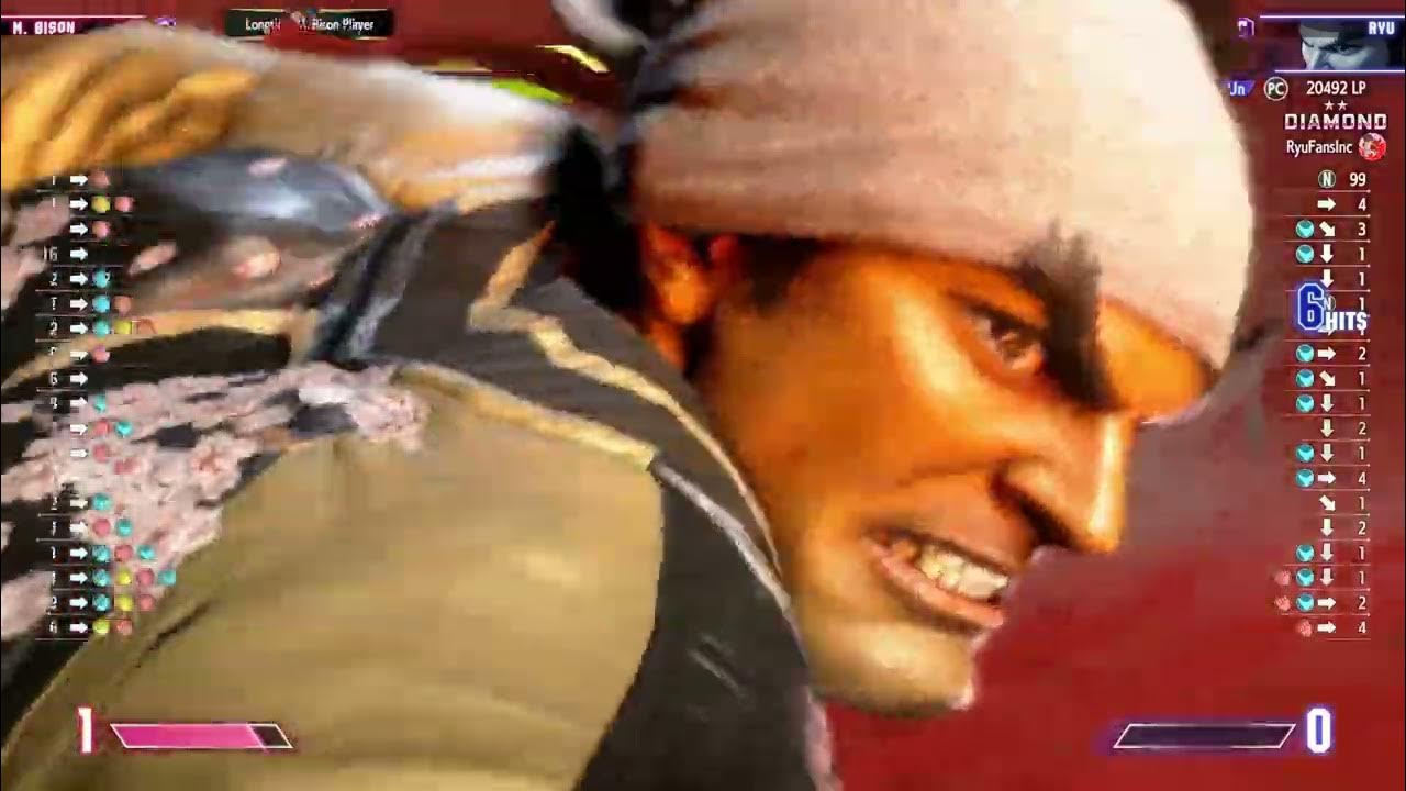 SF6 💎 M. BISON VS. M. RYU (0–2 set) - YouTube