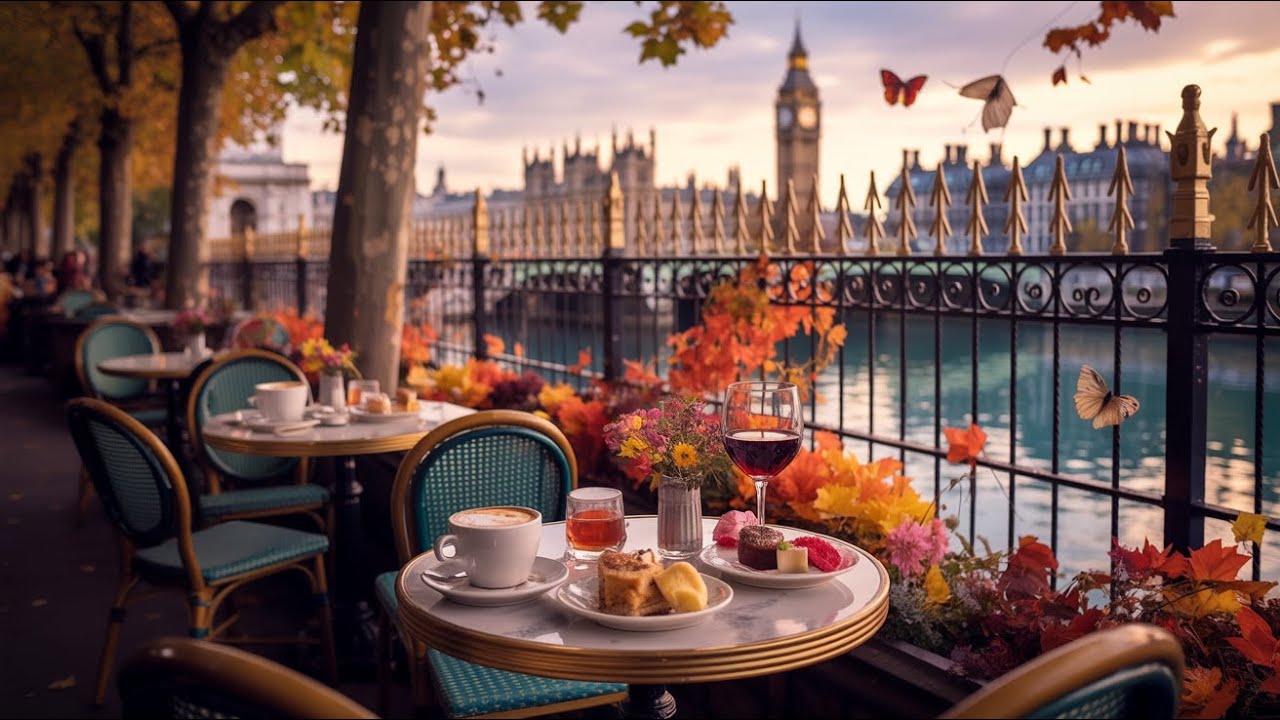 Morning London Café Ambience with Elegant Jazz ☕ - YouTube