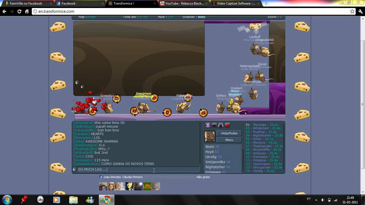 Transformice-Tigrounette,Melibellule,maqqara,redditguy all in room 1 ...