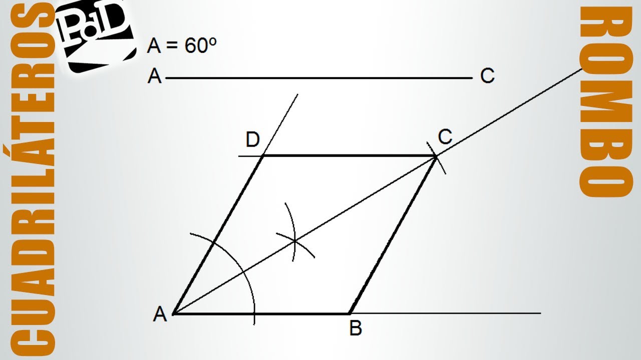 Trazar un rombo conociendo el ángulo A y la diagonal AC. - YouTube