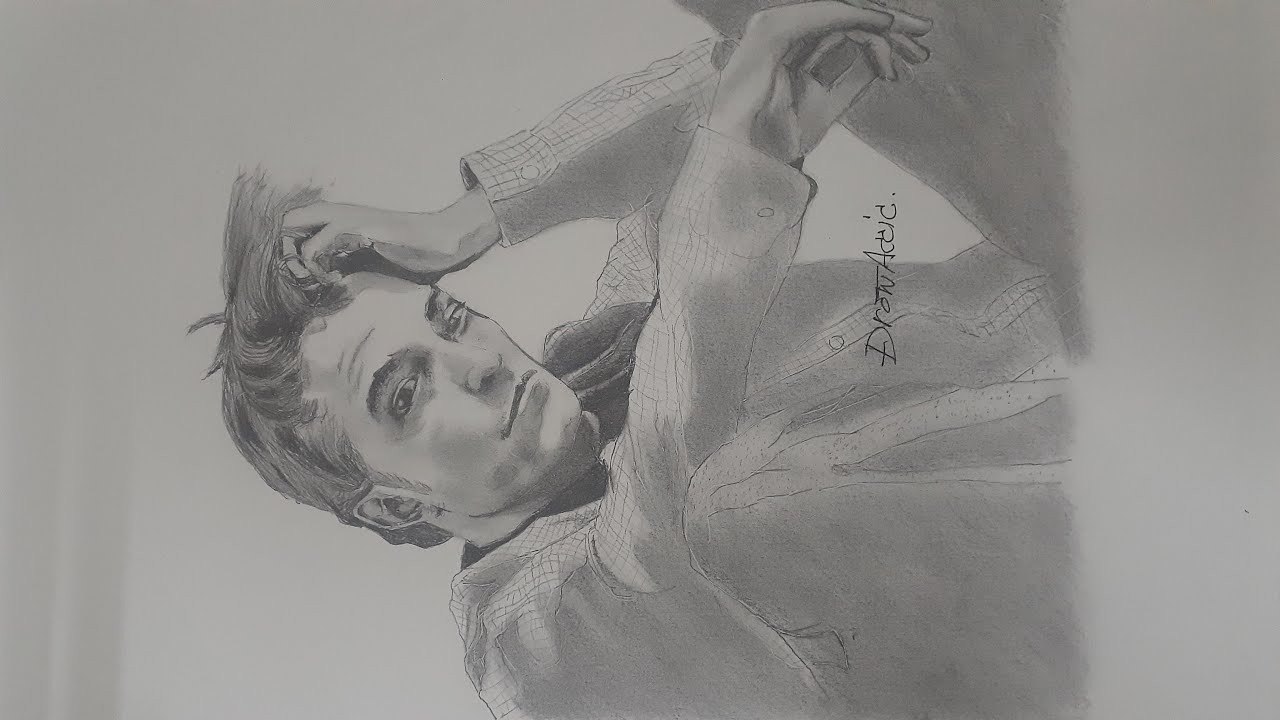 Drawing ROBERT PATTINSON : Black color | DRAW-ACCIC - YouTube