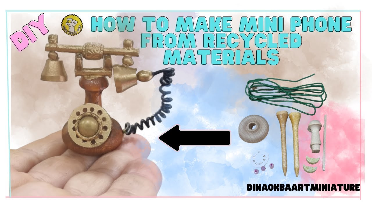 how to make mini antick phone from recycled materials in very easy way ...