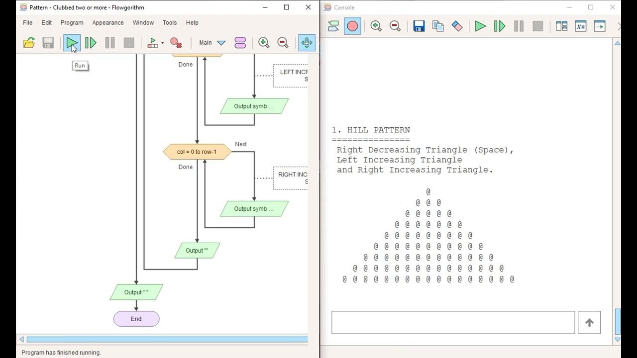 Solve Any Pattern Problem | Hill Pattern | Flowgorithm | Any Pattern in Any Language - YouTube