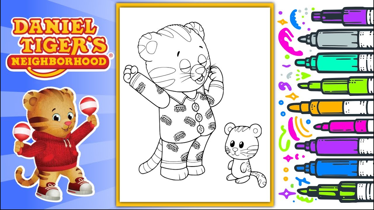 Coloring Daniel Tiger and Tigey | Daniel Tigers Neighborhood Kids ...