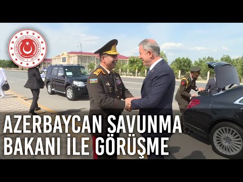 Bakan Akar, Azerbaycan Savunma Bakanı Orgeneral Hasanov İle Görüştü-1