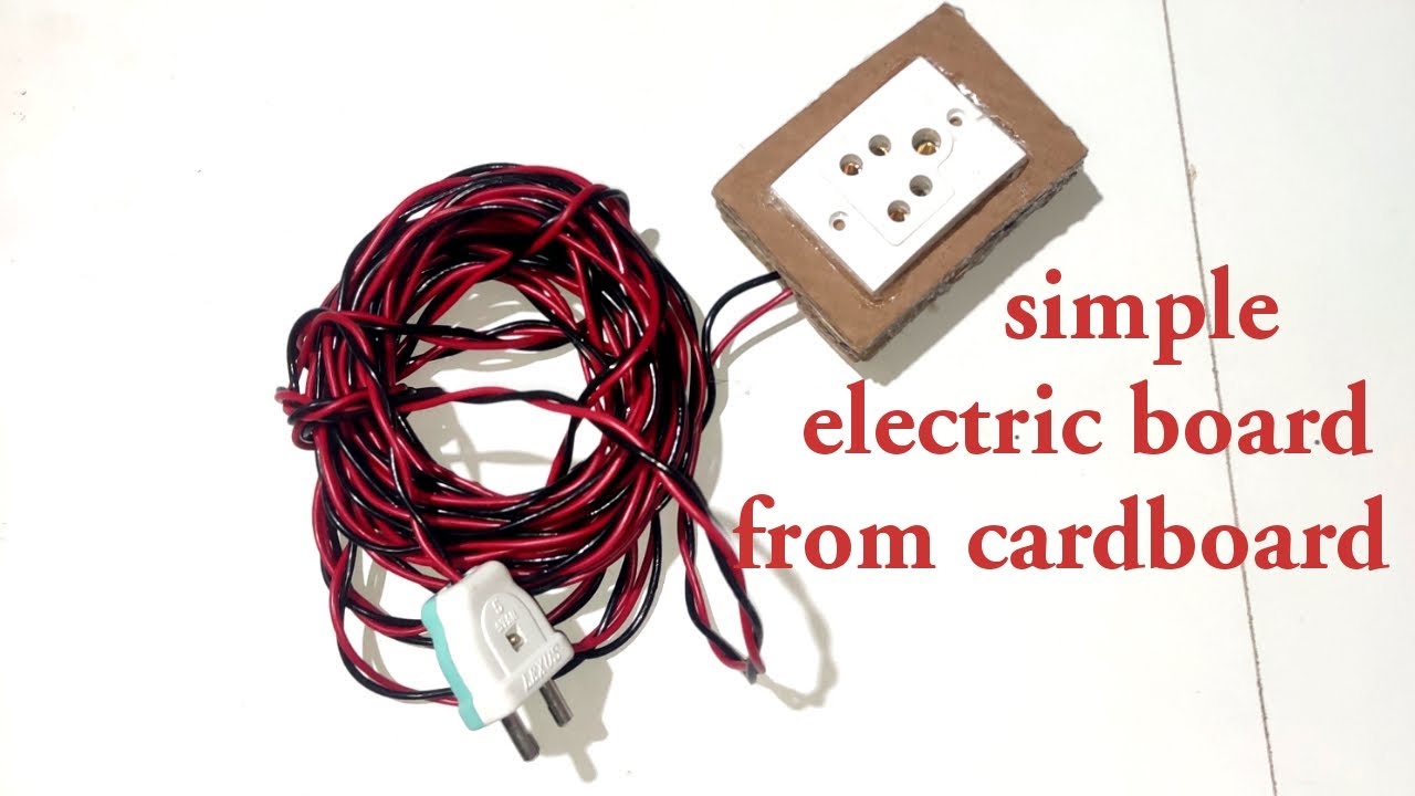 simple electric board from cardboard with wire and pin👍100%👍woking ...